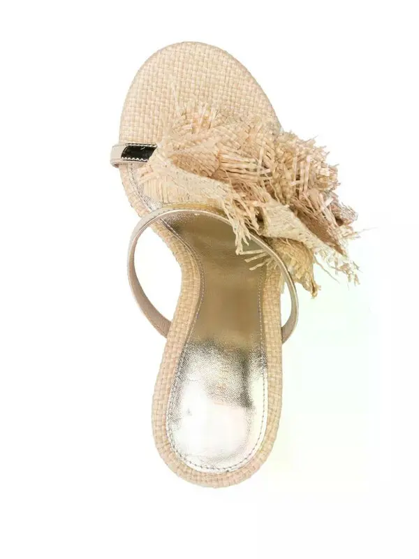 LE SILLA Rose Raffia Sandals