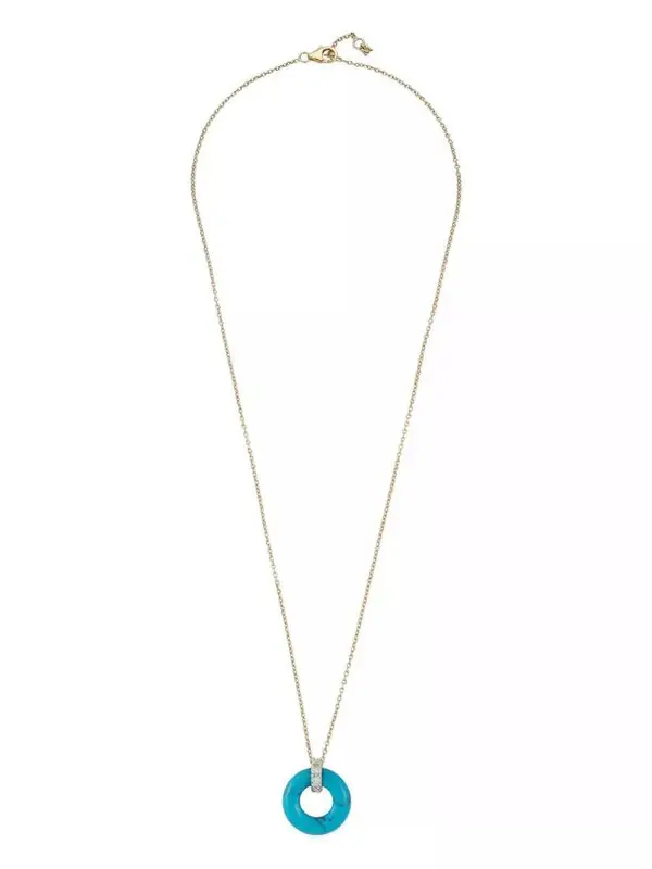 Mateo Donut Diamond And Turquoise Necklace - Blue