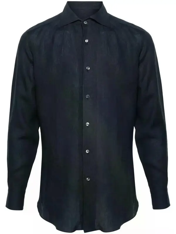 Brioni Classic-collar Linen Shirt