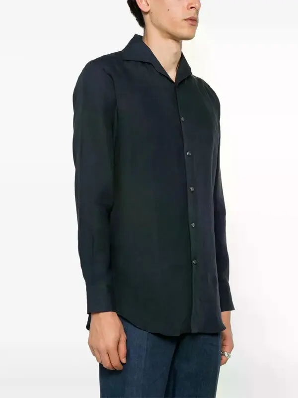 Brioni Classic-collar Linen Shirt