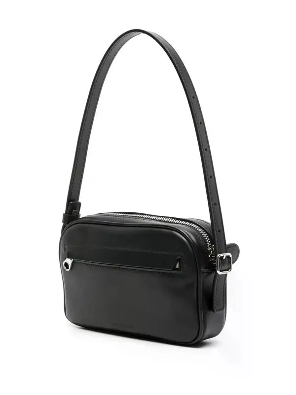 COURREGES Logo-appliqué Leather Shoulder Bag