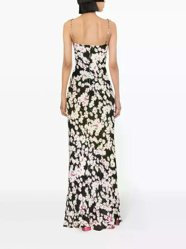 MSGM Floral-print Crepe Maxi Dress