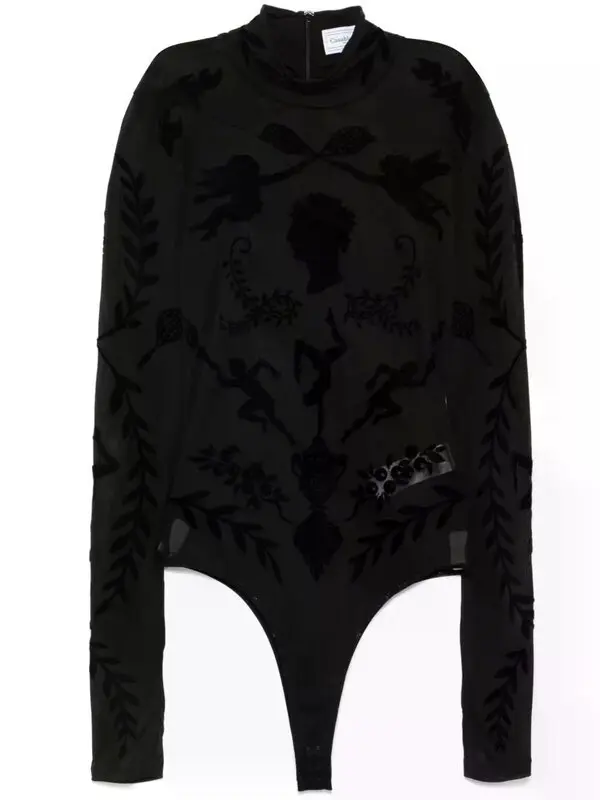 Casablanca Devoré-effect Bodysuit
