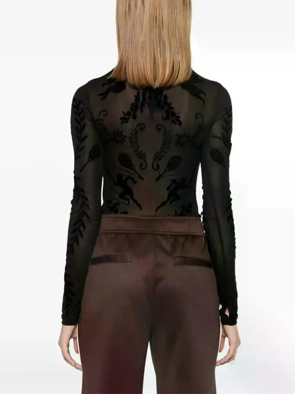 Casablanca Devoré-effect Bodysuit