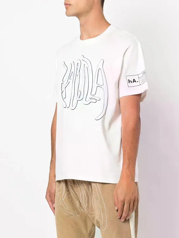 HACULLA. Chenille Logo Patch T-shirt - White