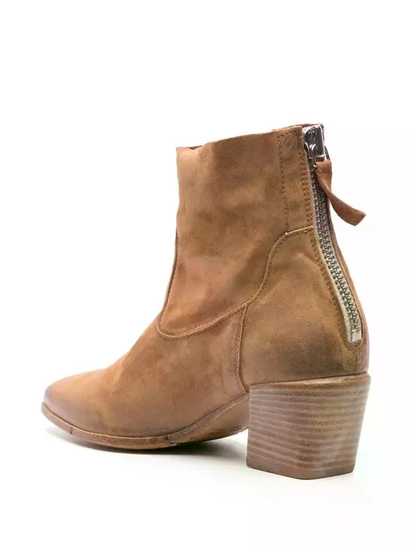 Moma Suede Panelled Ankle Boots