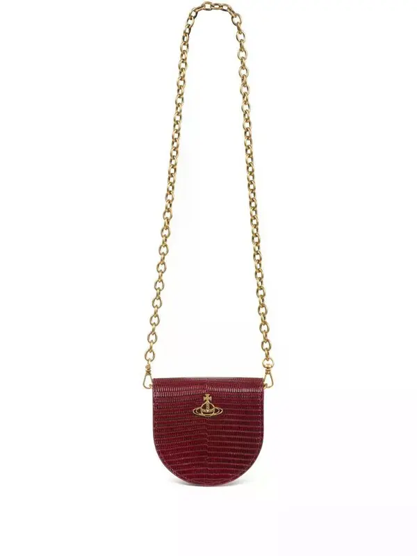 VIVIENNE WESTWOOD Lizard Saddle Crossbody Bag - Red