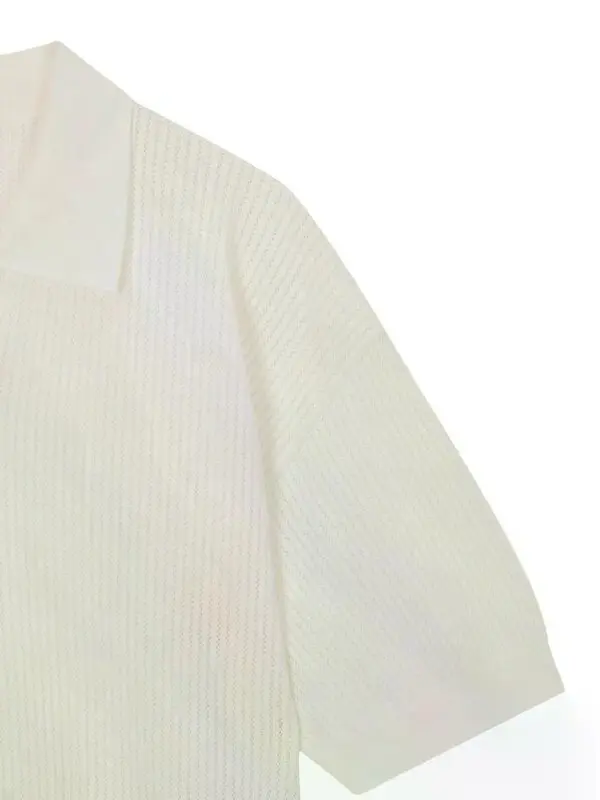 STUDIO TOMBOY Ribbed T-shirt With Polo Collar