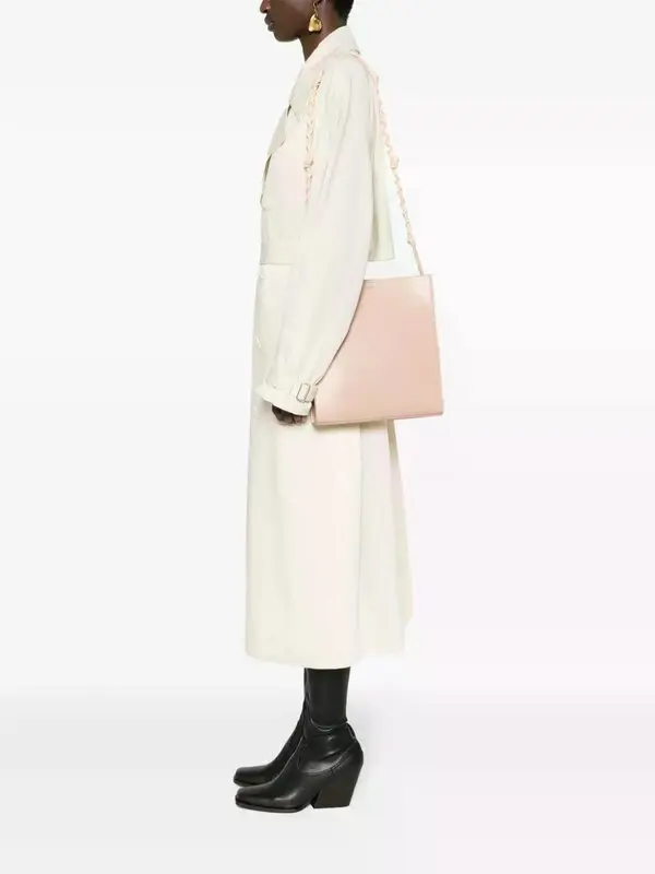 JIL SANDER Tangle Leather Shoulder Bag - Pink
