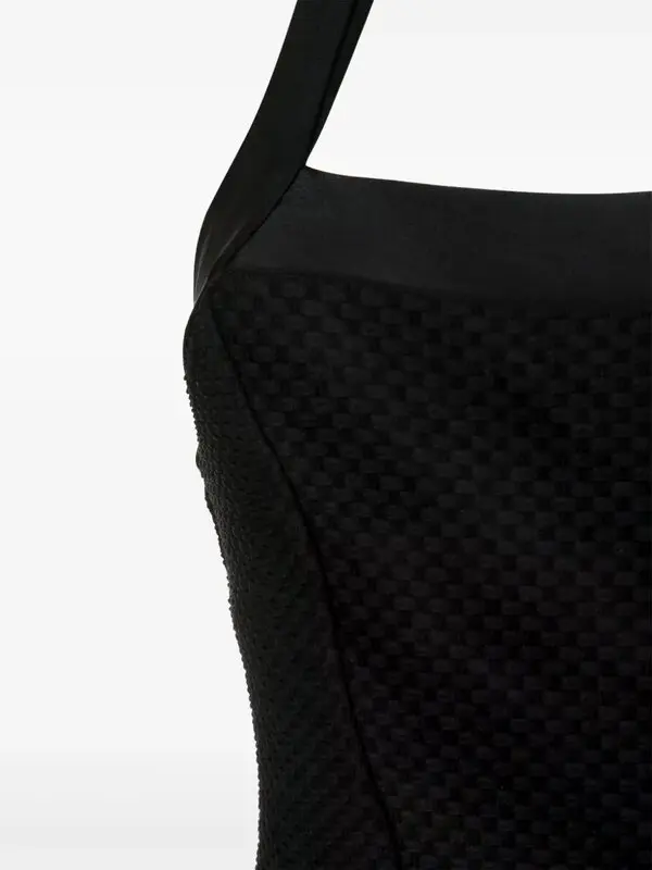 AMIR SLAMA Textured Halterneck Swimsuit