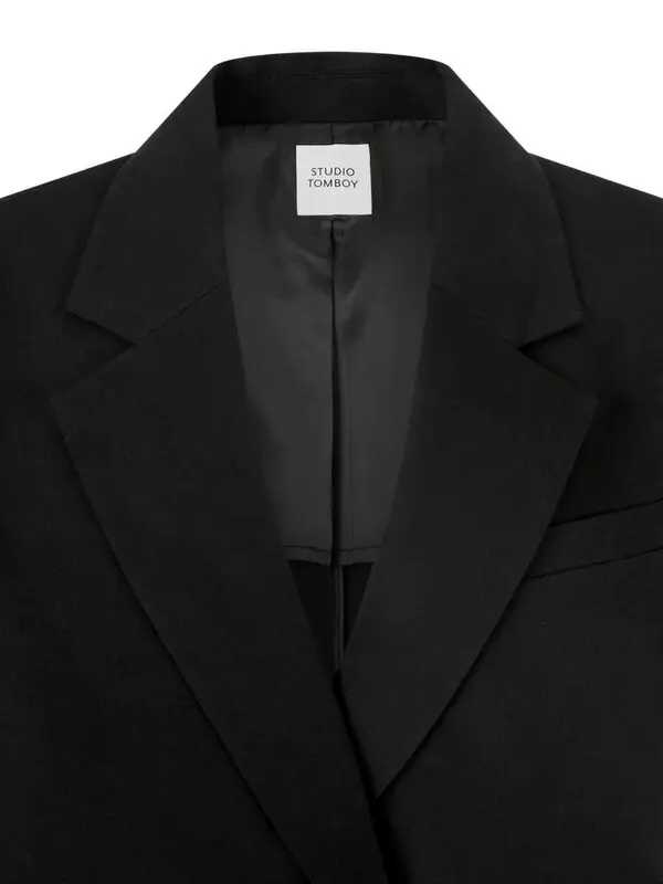 STUDIO TOMBOY Cotton-blend Blazer - Black