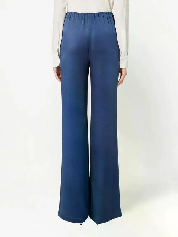 AMI Paris High-waisted Satin Trousers