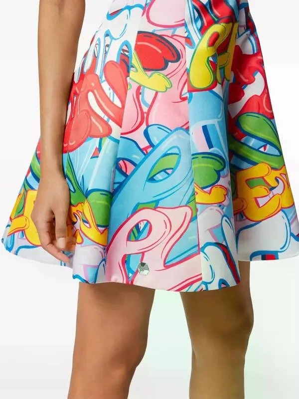 Philipp Plein Bombing Graffiti-print Mini Dress
