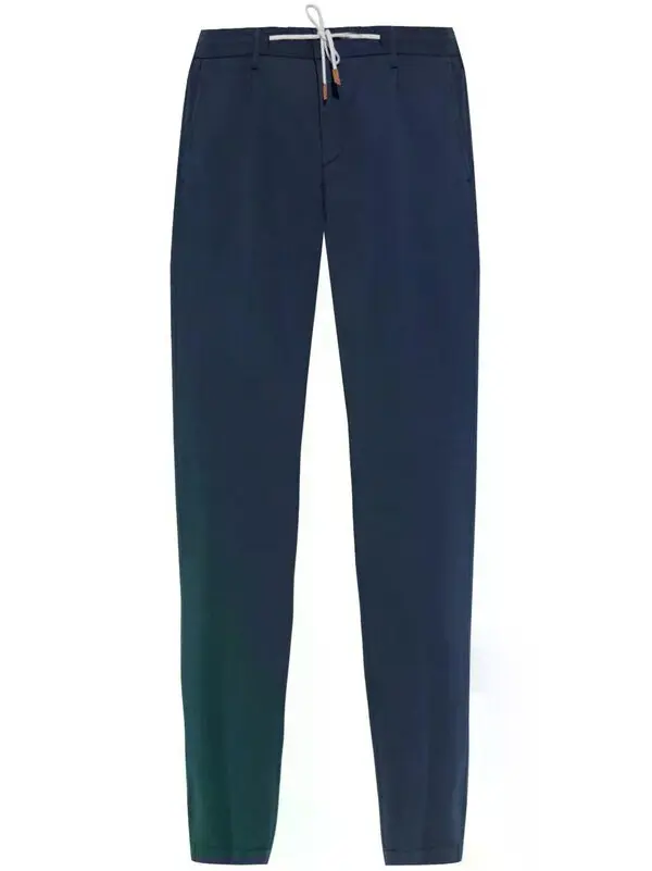 Eleventy Drawstring Chino Trousers - Blue