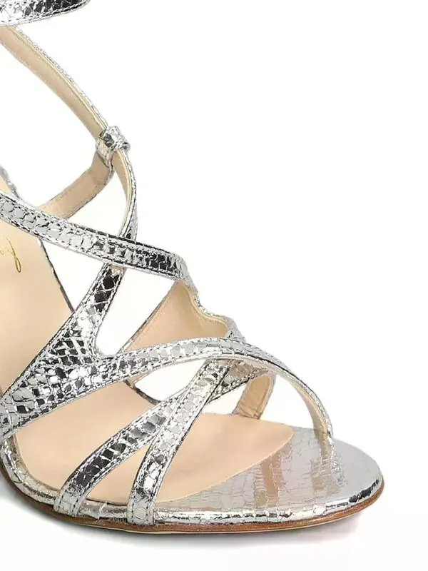 ANNA F. 100mm Leather Sandals