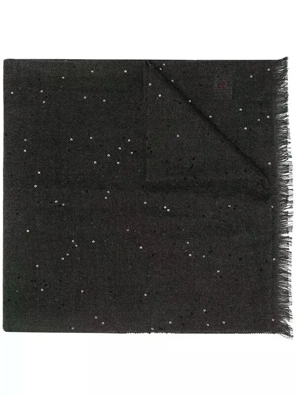 Brunello Cucinelli Sequin-embellished Scarf - Grey