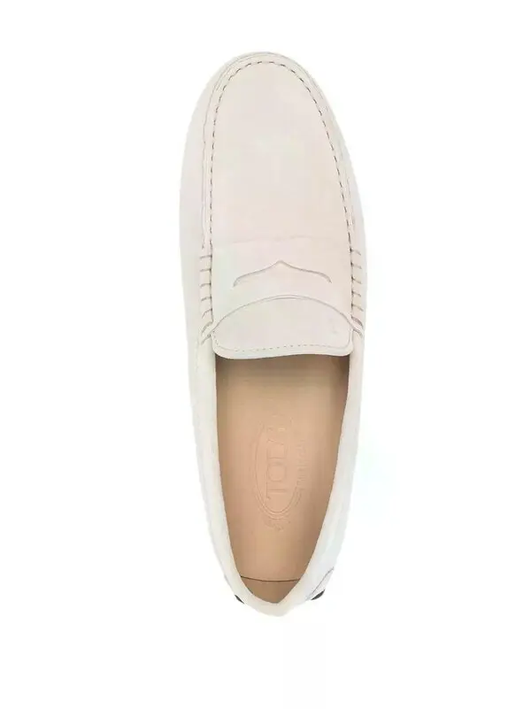 TOD'S Calf-suede Loafers - Neutrals