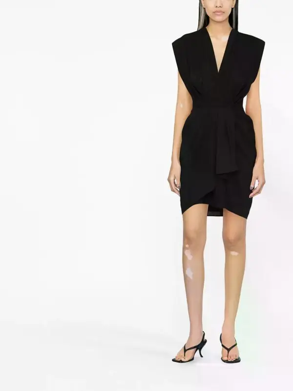 IRO PARIS Pheao Draped Wool Dress