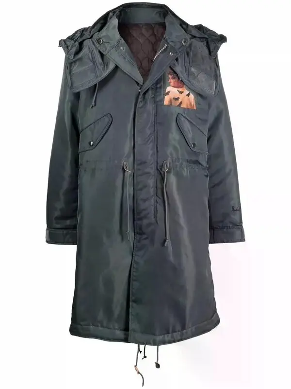 Undercover Painterly-print Hooded Parka