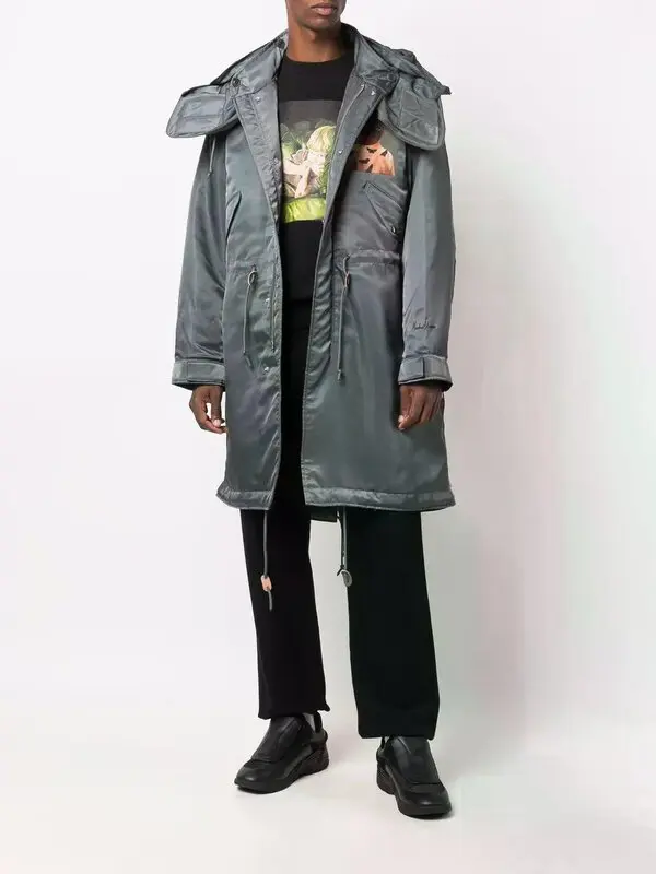 Undercover Painterly-print Hooded Parka