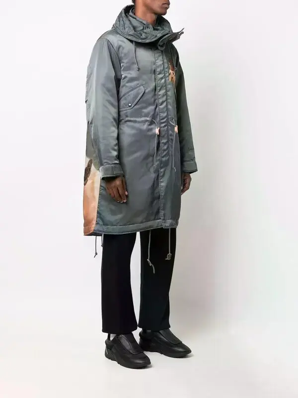 Undercover Painterly-print Hooded Parka