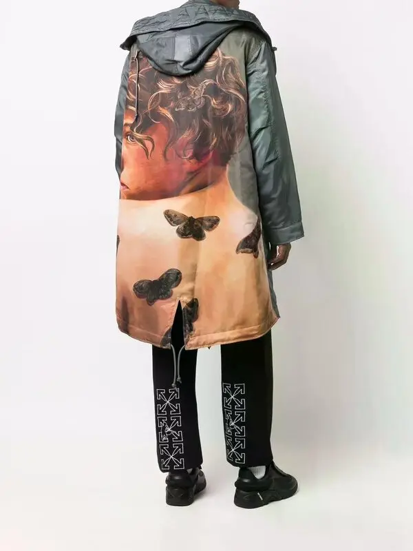 Undercover Painterly-print Hooded Parka