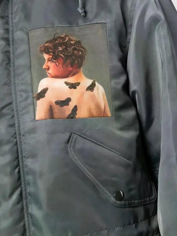 Undercover Painterly-print Hooded Parka