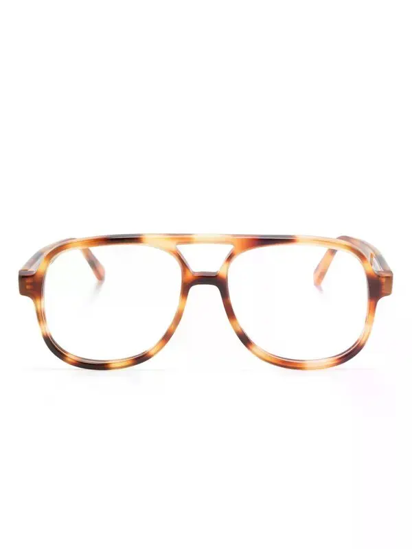 SESTINI EYEWEAR Undici Pilot-frame Glasses - Yellow