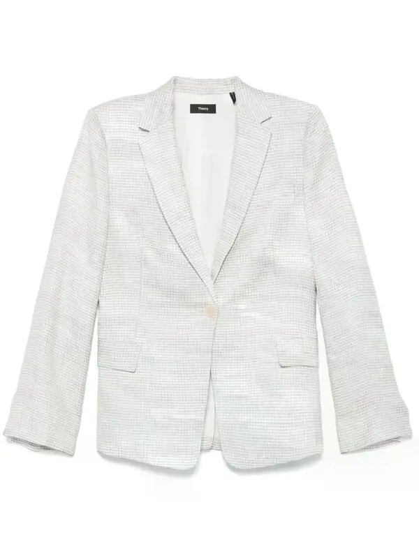 Theory Houndstooth-pattern Blazer