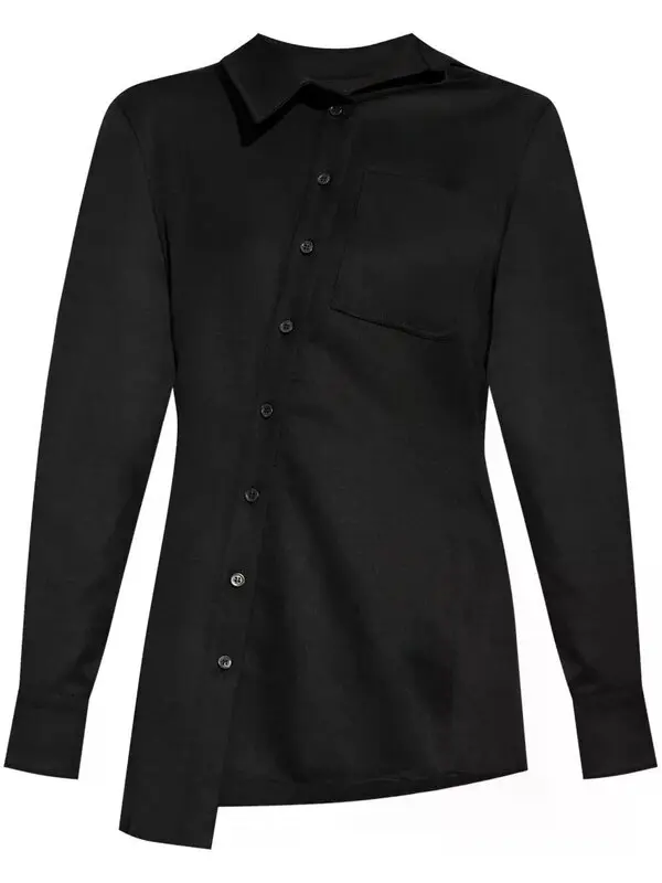 Jacquemus Asymmetric Long-sleeve Shirt - Black