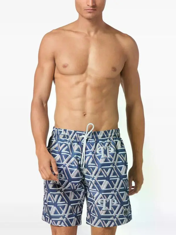 Philipp Plein Monogram Boxer Swim Shorts