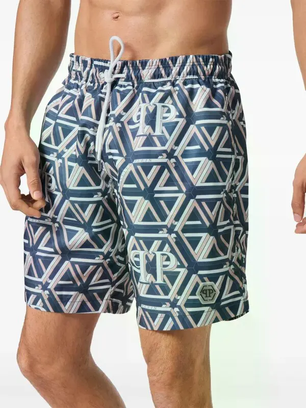 Philipp Plein Monogram Boxer Swim Shorts