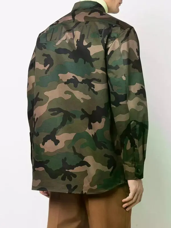 Valentino Garavani Camouflage Shirt Jacket
