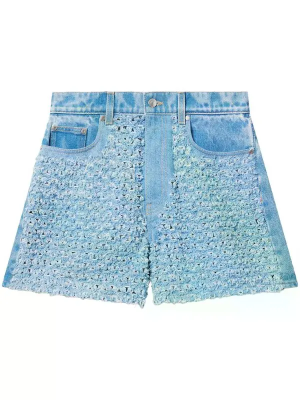 Stella McCartney Textured Denim Shorts