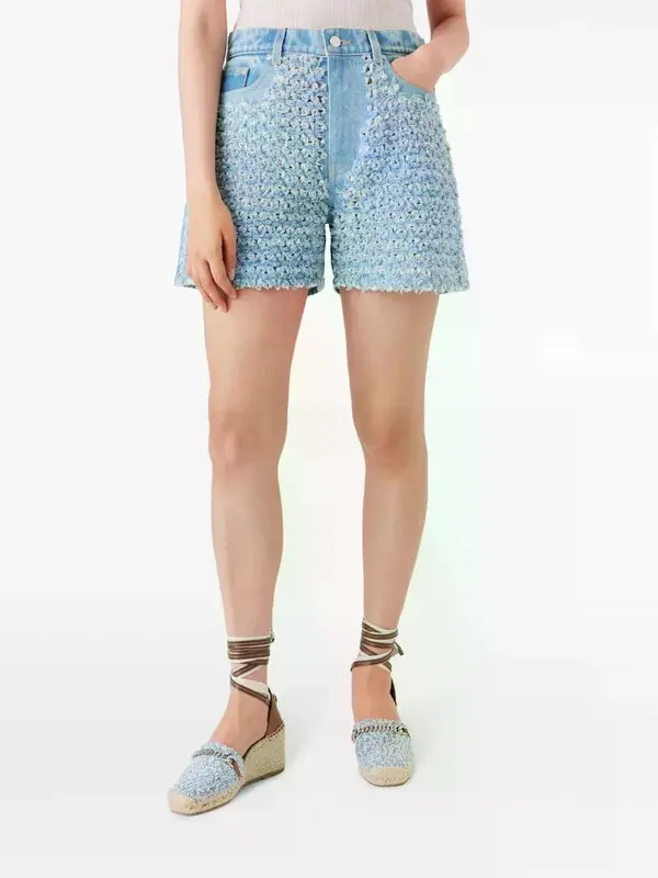 Stella McCartney Textured Denim Shorts