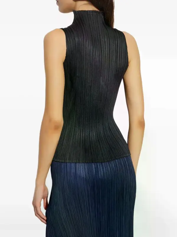 Issey Miyake Pleated Sleeveless Top