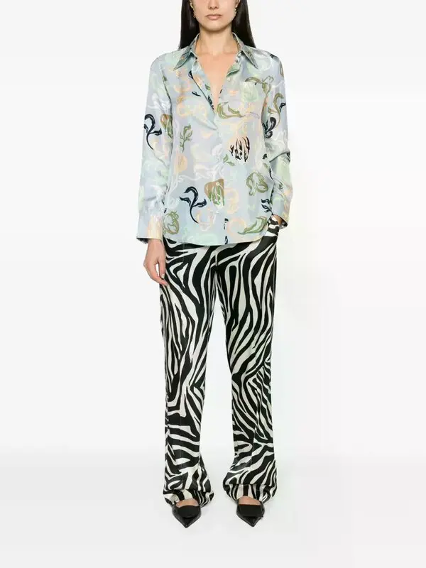 LANVIN Graphic-print Silk Shirt