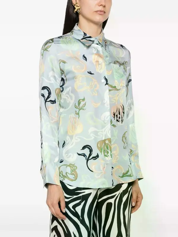 LANVIN Graphic-print Silk Shirt