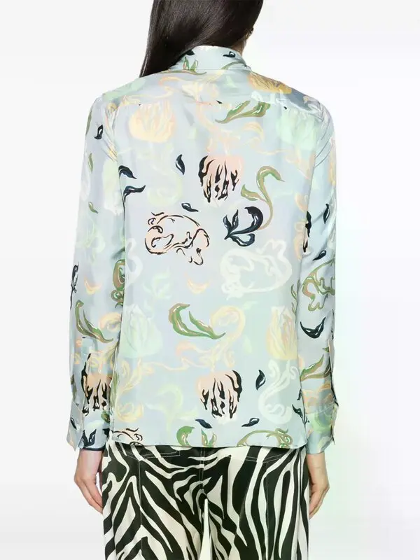 LANVIN Graphic-print Silk Shirt