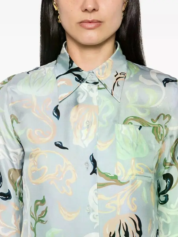 LANVIN Graphic-print Silk Shirt