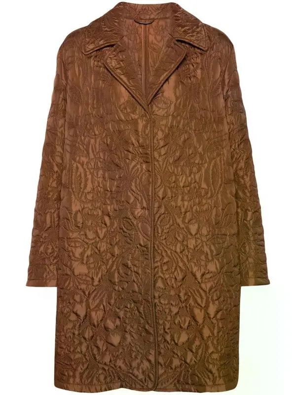 Ermanno Scervino Floral-pattern Quilted Coat
