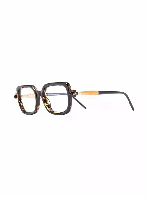 KUBORAUM Tortoiseshell-effect Square-frame Glasses