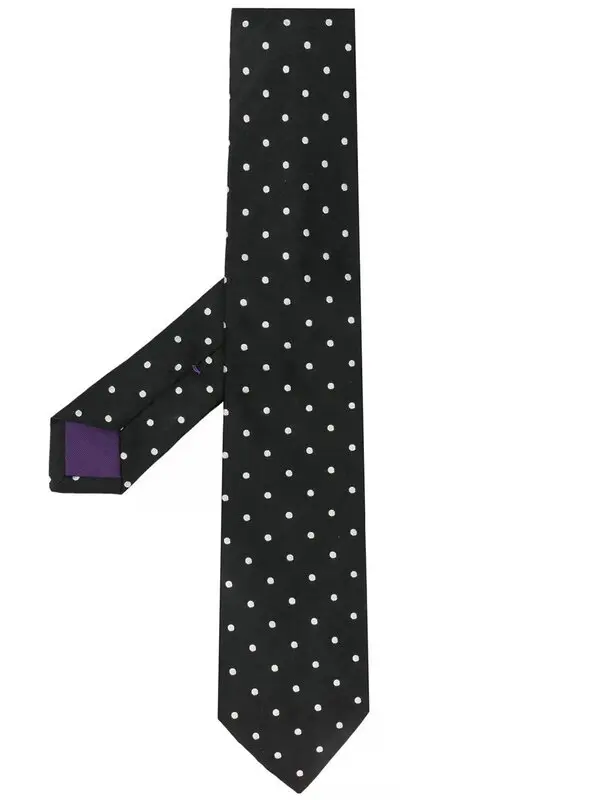 Ralph Lauren Purple Label Dot Print Neck Tie