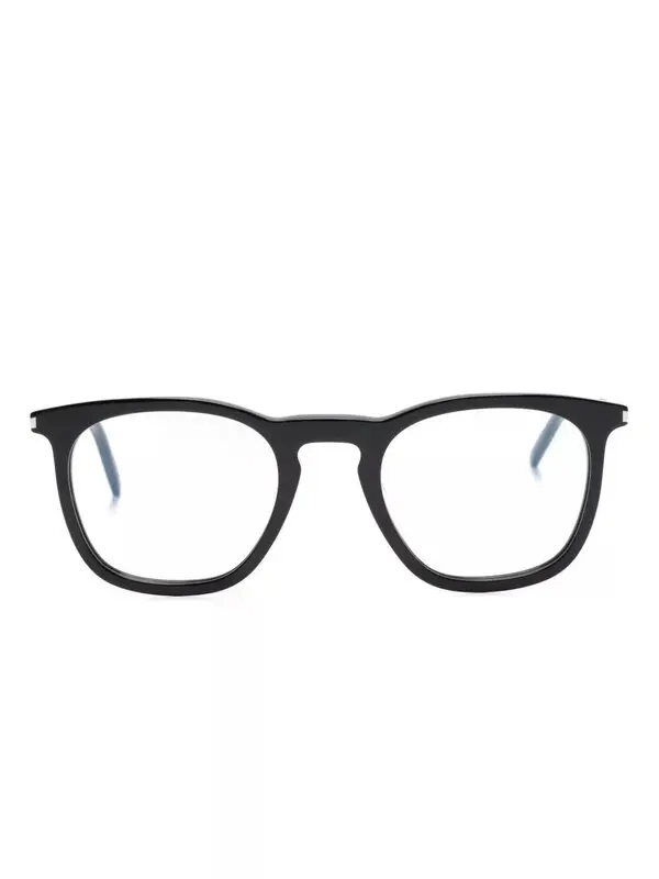 Saint Laurent Matte-effect Square-frame Glasses - Black