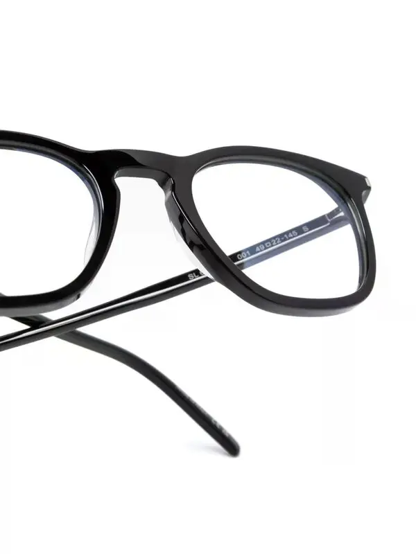 Saint Laurent Matte-effect Square-frame Glasses - Black