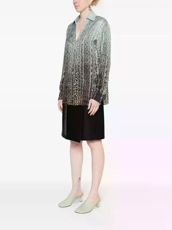Fendi Animal-print Silk Shirt