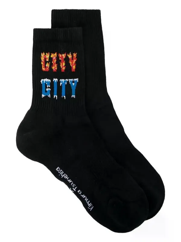 Rabanne Ribbed-knit Socks - Black