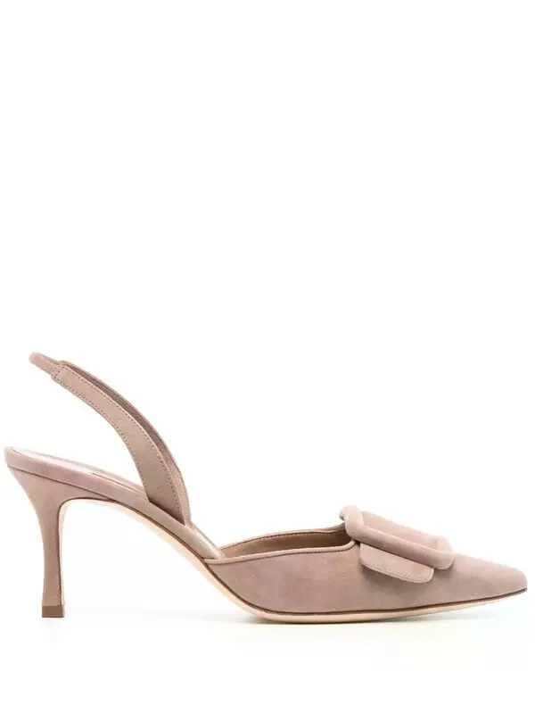 Manolo Blahnik 70mm Maysli Pumps - Neutrals