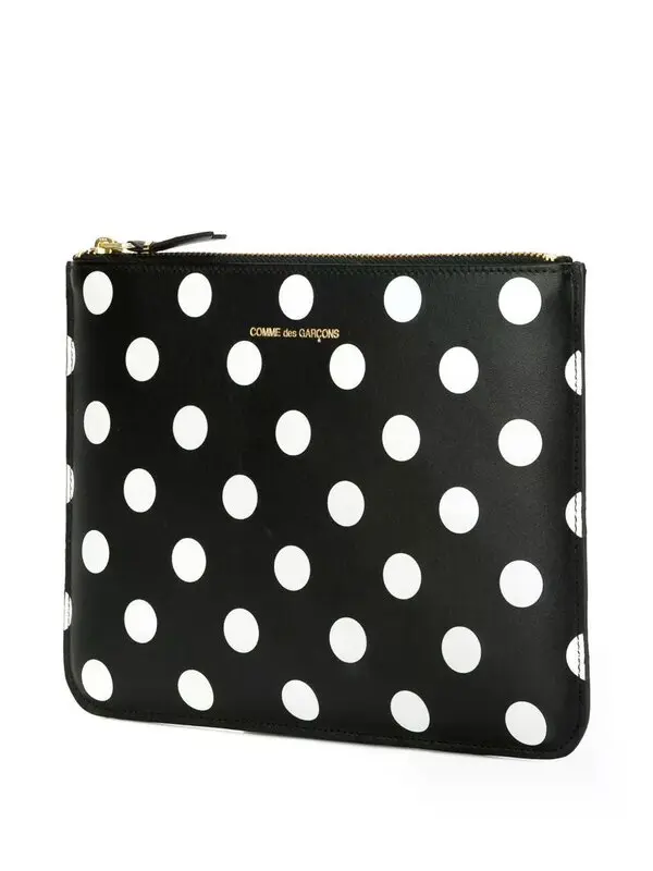 Comme Des Garçons Polka-dot Leather Pouch
