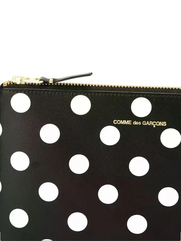 Comme Des Garçons Polka-dot Leather Pouch